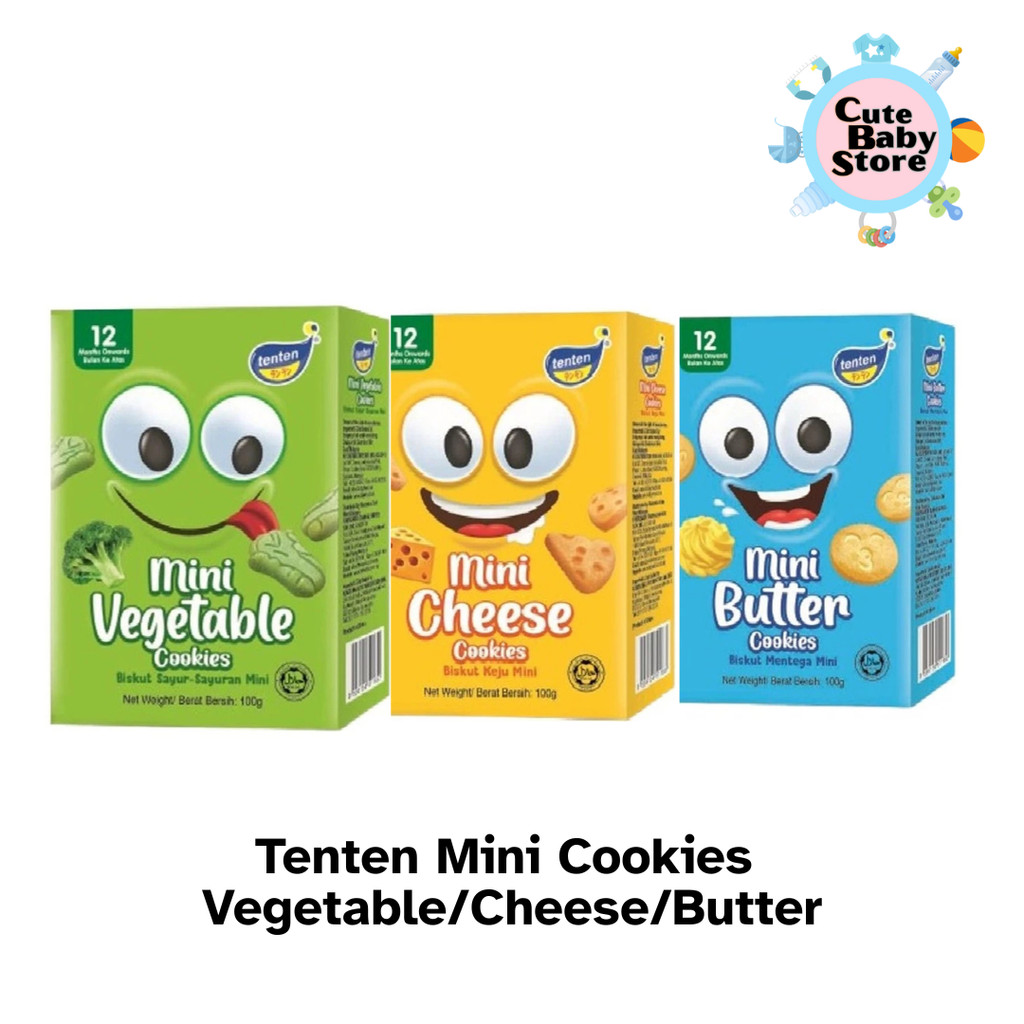 Tenten Mini Cookies Vegetable/Cheese/Butter 100g | Shopee Malaysia
