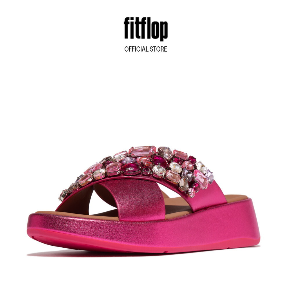 FitFlop x Song Hye Kyo MODE Jewel-Deluxe Metallic-Leather Flatform ...