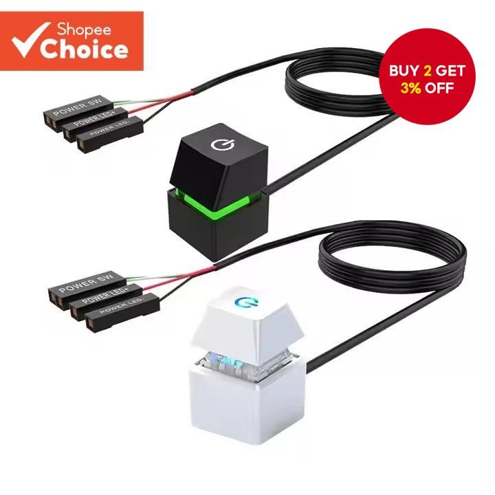 1.65M LED Light Computer Desktop Switch PC Motherboard External Start ...