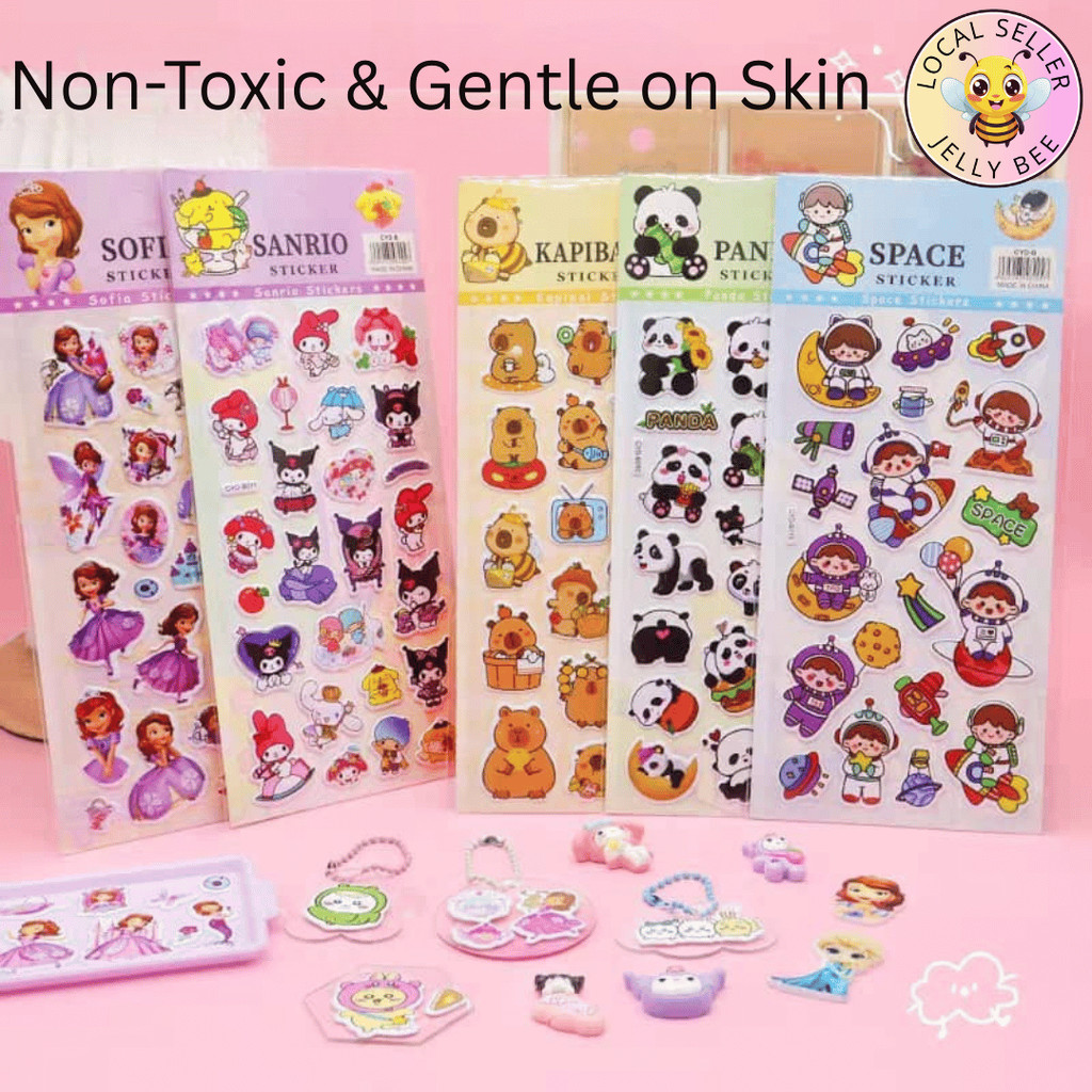 J&B Labubu Hadiah Murid Tadika Budak Capybara Sticker Set Kuromi Reward ...