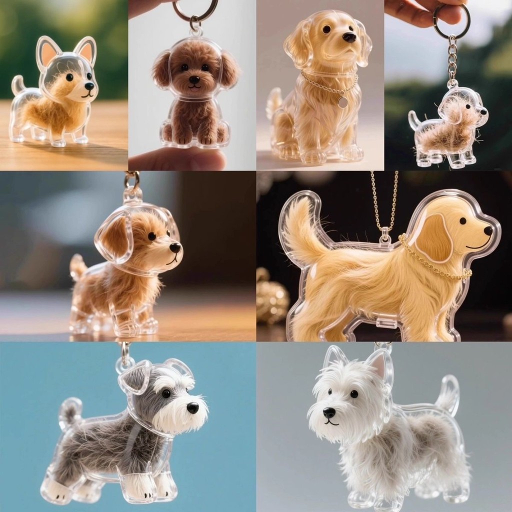 Clear Pet Hair Memorial Capsule DIY Dog Fur Keepsake Pendant for ...