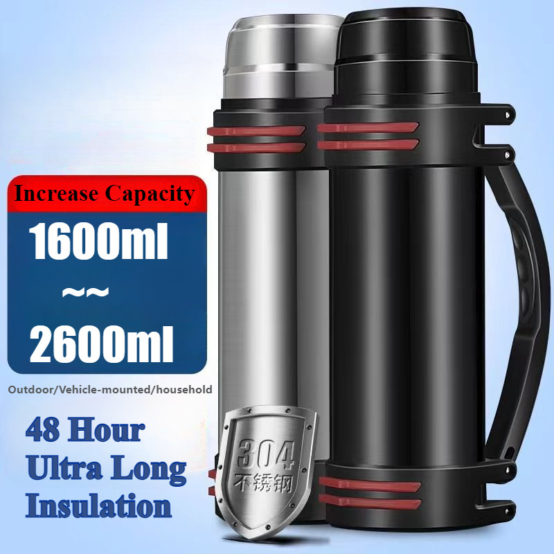 Thermos Cup Hot &Cold Stainless Steel Large Capacity Tumbler Bottle ...