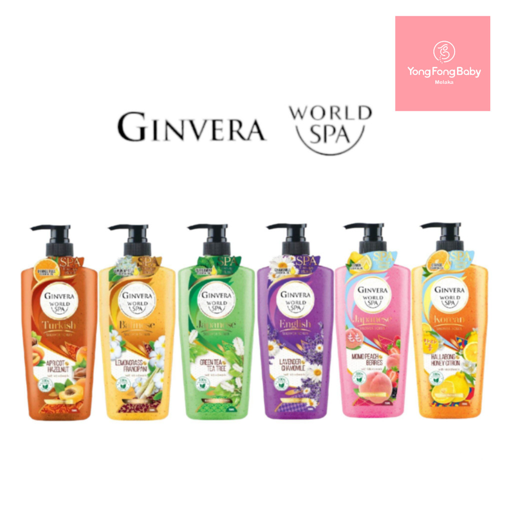 Ginvera World SPA Shower Scrub Body Wash & Shampoo (750ml) | Shopee ...