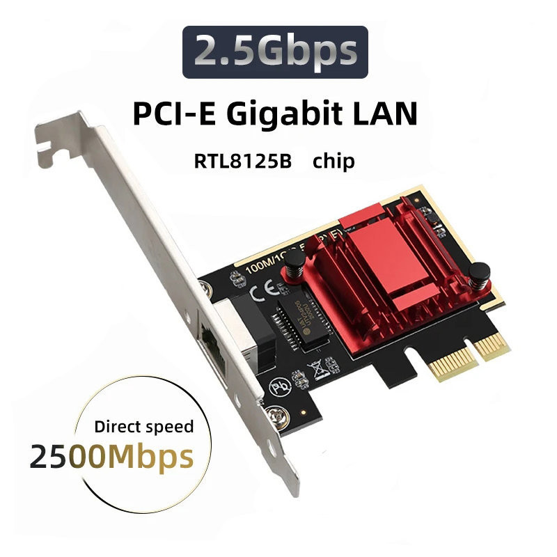 Kad Rangkaian Tanpa Cakera Gigabit 2.5G PCIE ke Port Rangkaian Berwayar ...