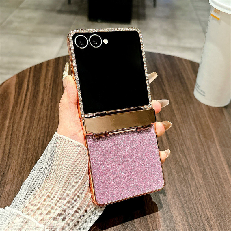 Shiny Diamon Glitter Hinge Case Funda Samsung Z Flip 7 Z Flip 7FE Z ...