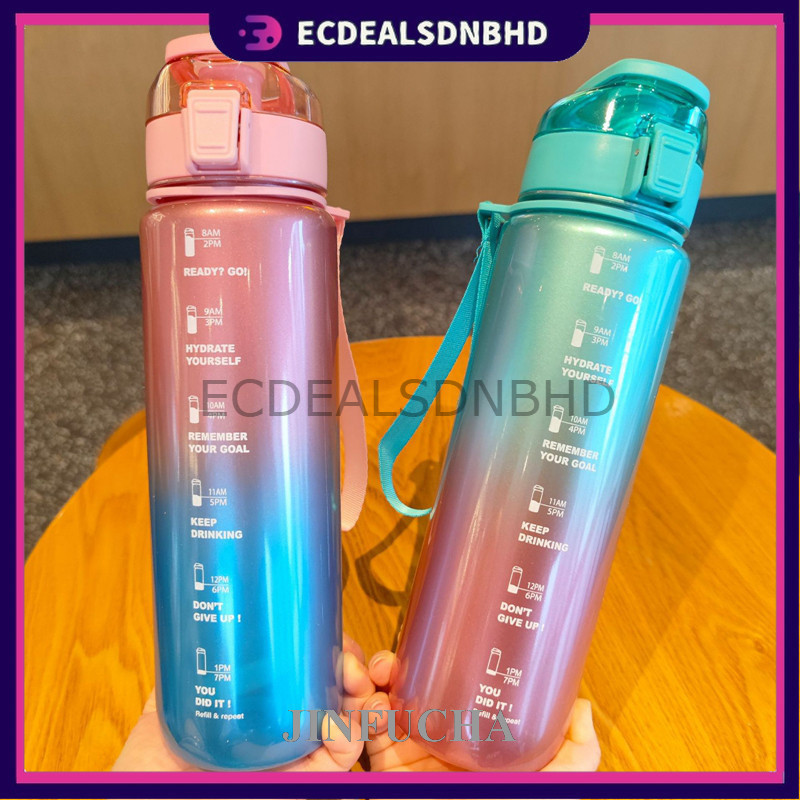 🔥【READY STOCK】🔥 Botol Air 1000ml | Gradient Color Straw Cup | Sport ...