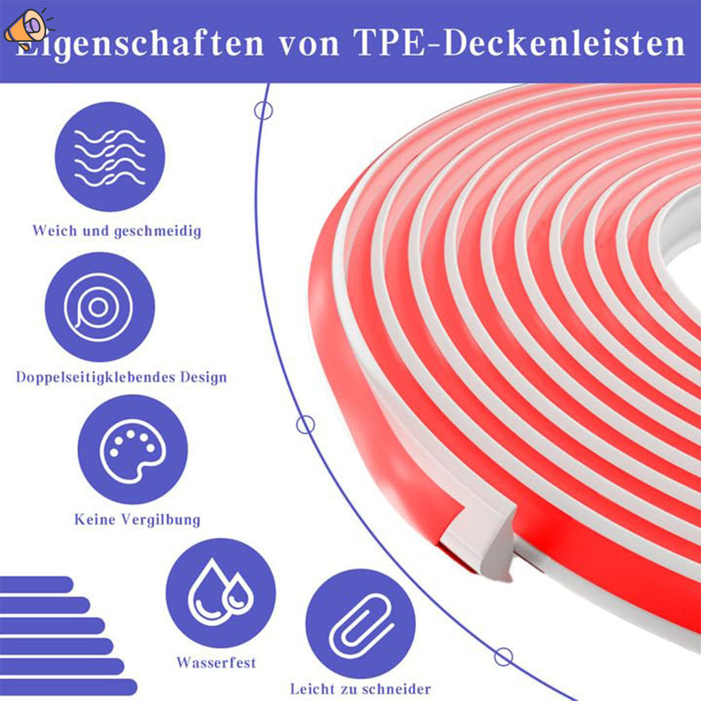 Self-Adhesive Ceiling Mouldings TPE Triangle Decorative Strip Ceiling ...