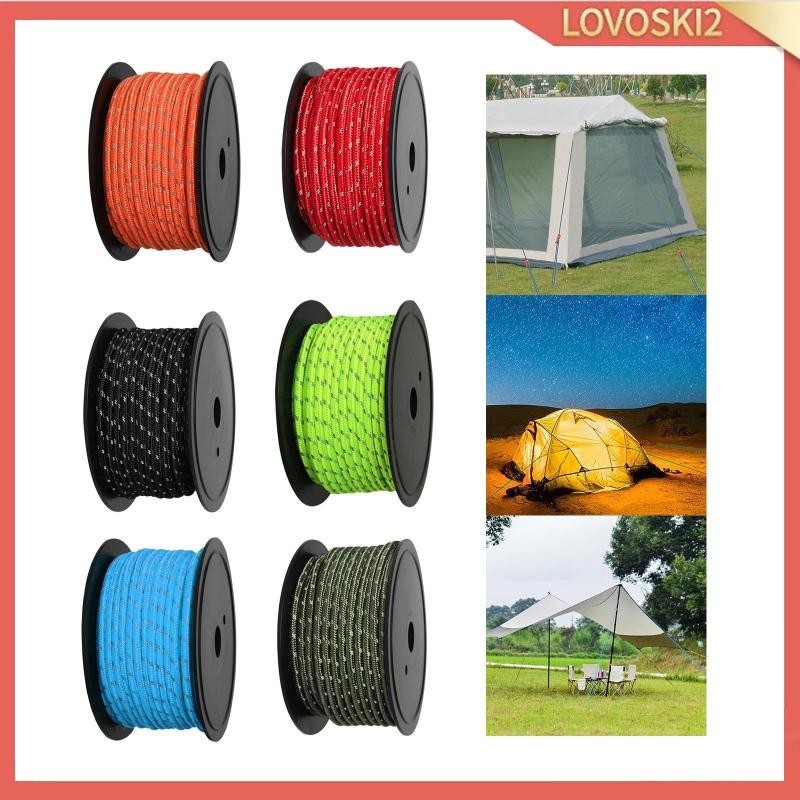 [LovoskiacMY] 30M 6mm Reflective Tent Rope Guylines, Tent Awning Guide ...