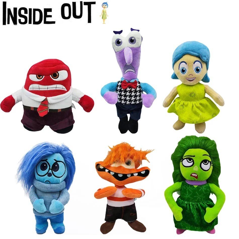 Inside Out 2 Plush Anxiety Dolls Joy Fear Anger Disgust Sadness Riley ...