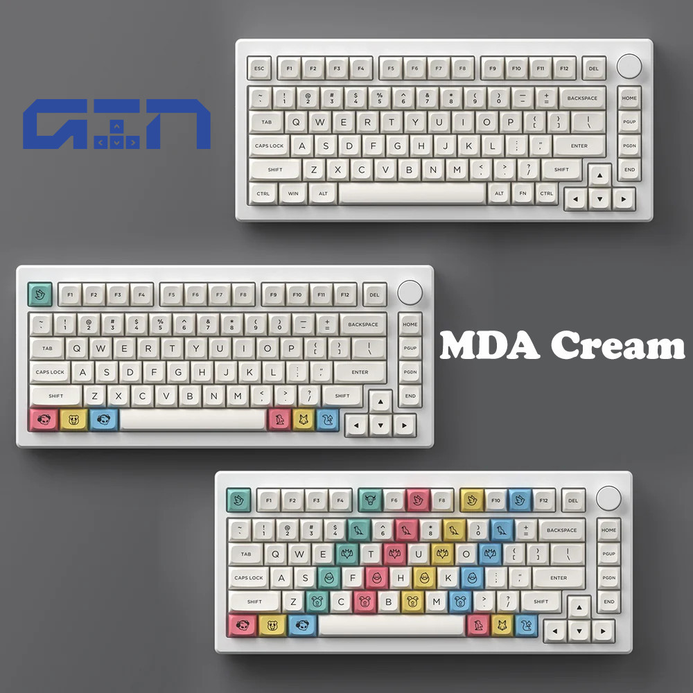 Akko mechanical keyboard keycap set - CREAM (PBT Double-Shot / MDA ...