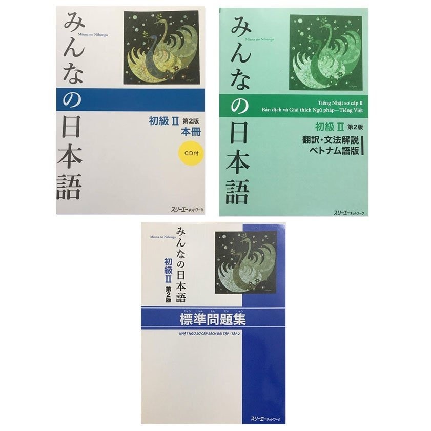 Book - Combo Minna No Nihongo Beginner 2 - Level N4 (Set of 3 Color ...