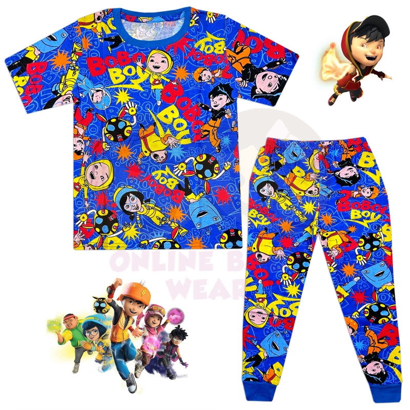 (1Y-12Y) FM Blue BOBOY STARS Cotton Kids Pajamas - Pyjamas Sleepwear ...