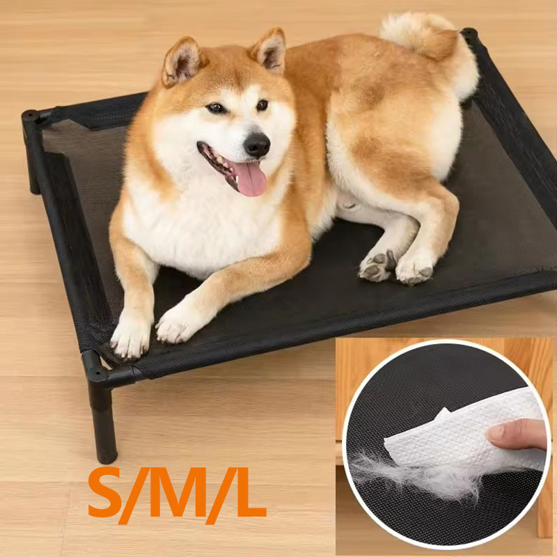 Dog Bed Mesh Steel Frame House Large Small Size Dog Bed Breathable Mesh ...