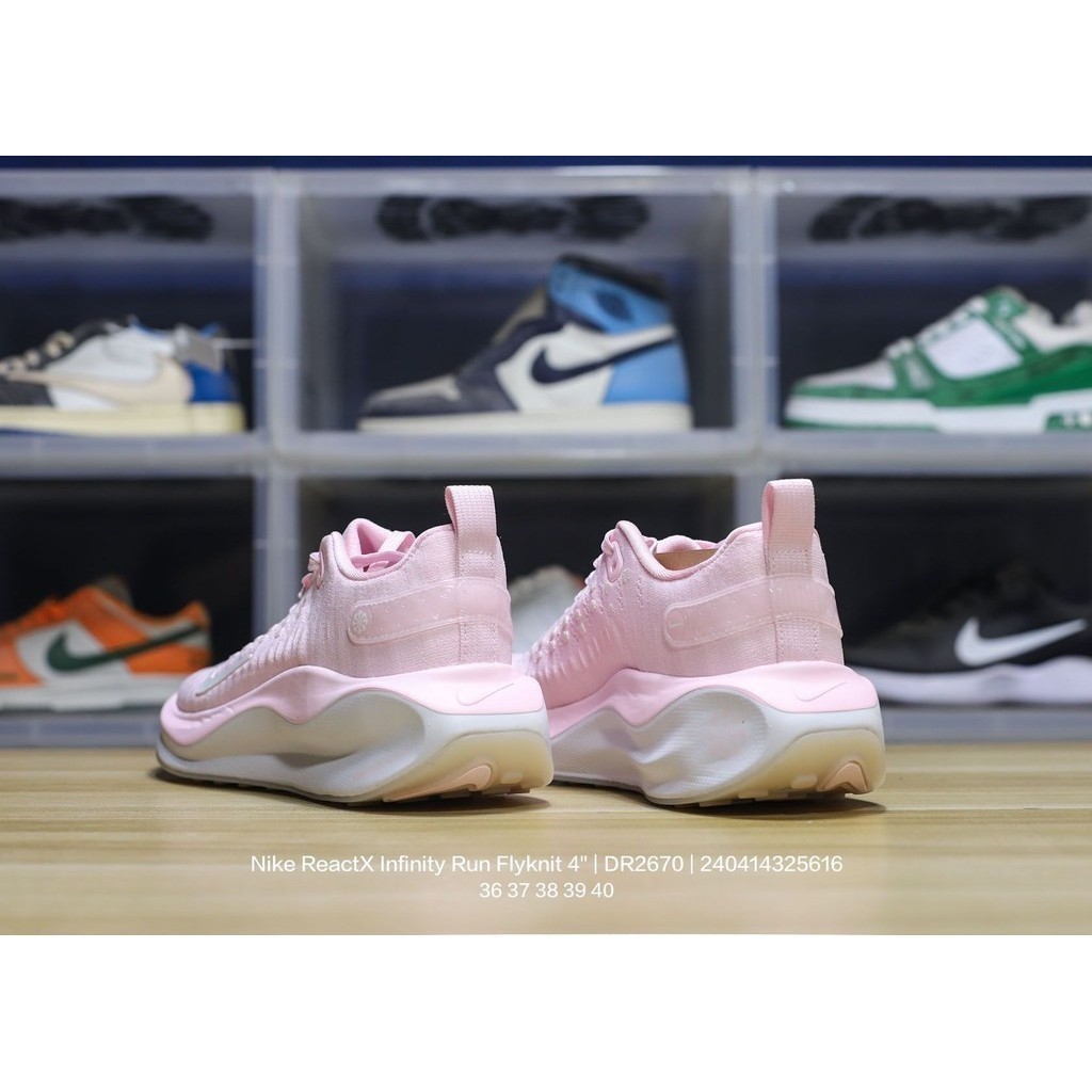 2024 asal ReactX Infinity Run Flyknit 4 kelabu/hitam/Oreo Rhea 4a siri ...