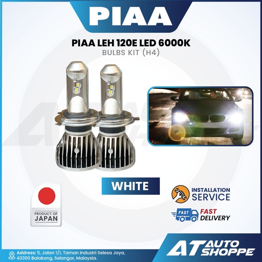 PIAA LEH 120E LED 6000K Bulbs Kit (H4) (Product of Japan) | Shopee Malaysia