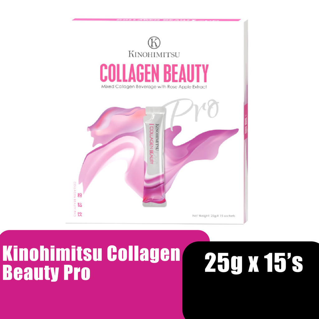 KINOHIMITSU Beauty Collagen Pro 25g x 15's, Hydrating Collagen Powder ...