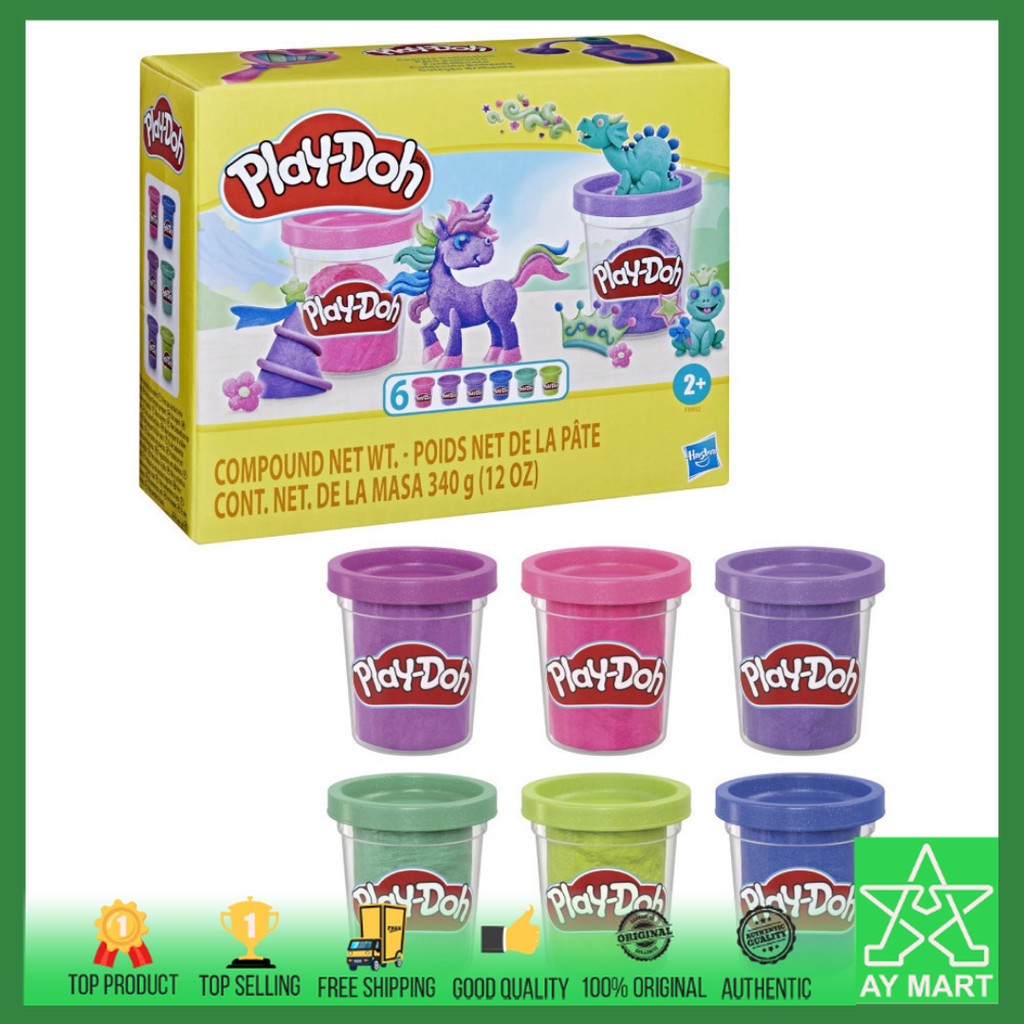 Play-Doh Sparkle Collection With 6 Multi Color 2oz Per Cans (16oz) Play ...