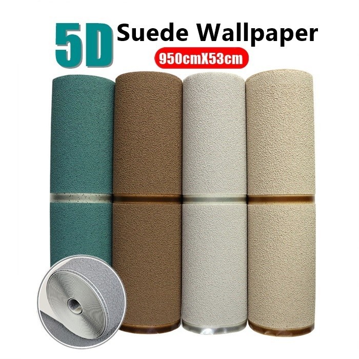(Best_buy8888 previous)Modern Minimalistic Suede Wallpaper Non-woven ...