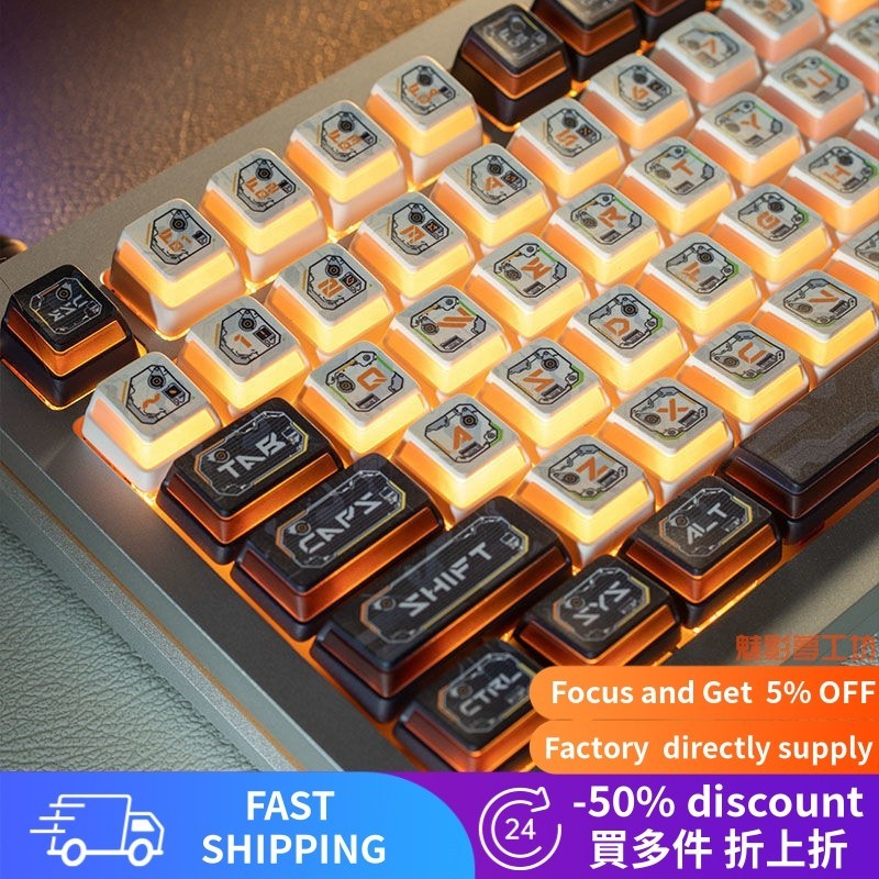 Piiifox _ 550W Theme Keycap 140-Button Core Power Double-Sided Window ...