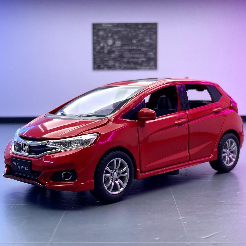 Model kereta aloi kereta 1:32 Honda Fit dengan bunyi Light Boy Warrior ...