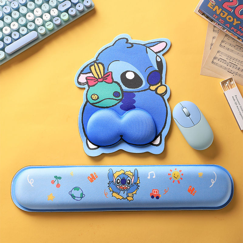 Stitch's original mouse pad for girls, cute protective hand史迪仔原创鼠标垫女生护腕 ...