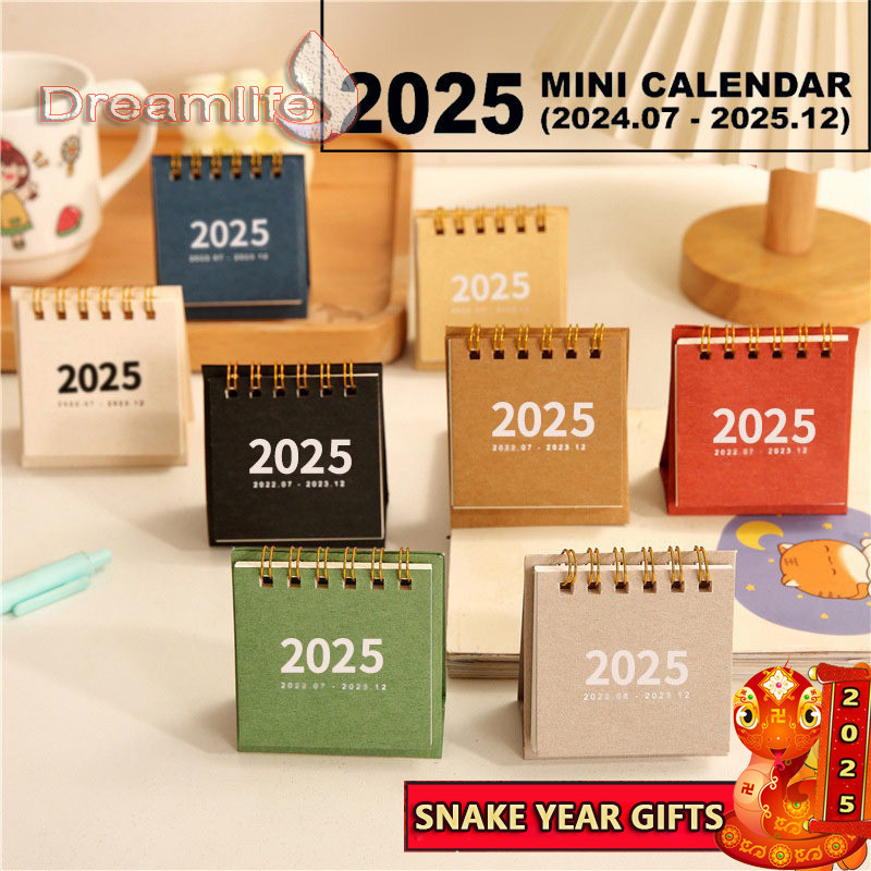 Mini 2025 Desktop Calendar Daily Memo Kalender Learning Planner Office ...