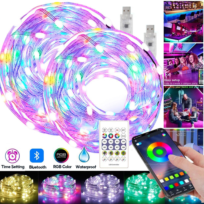 Ligyetor Smart APP Light Strip RGB LED Waterproof String Light with ...