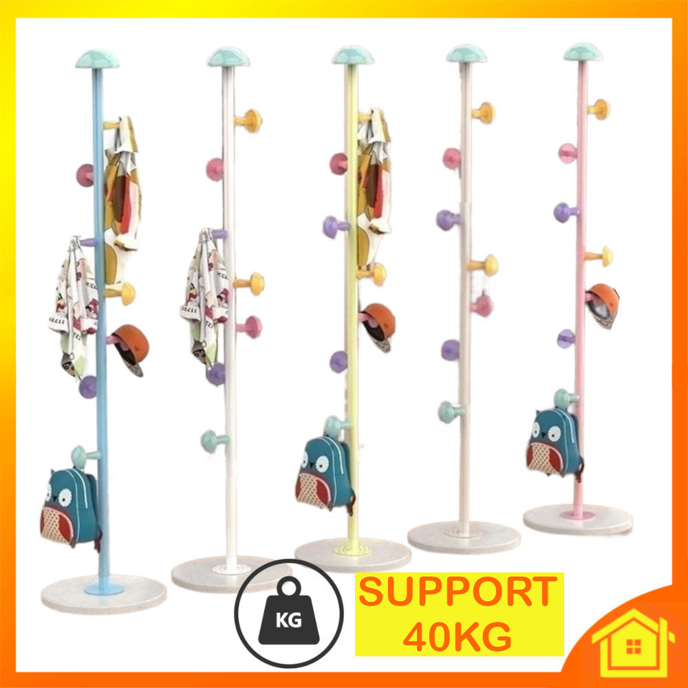 Coat Rack Child Hanging Stand Metal Hanger Hat Bag Scarf Metal ...