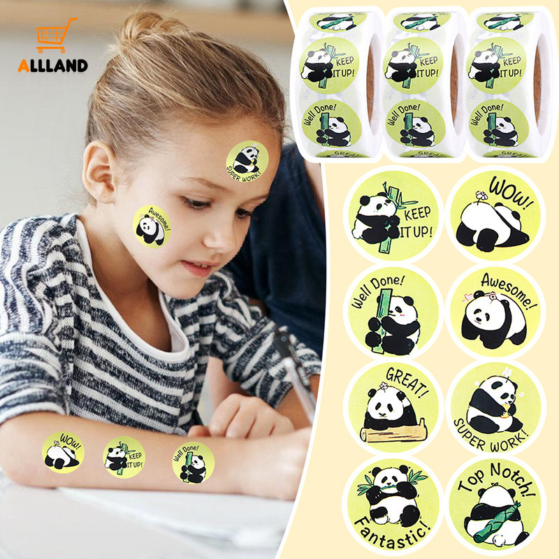 2 Rolls Cute Panda Pattern Envelope Sealed Round Sticker - Kids ...