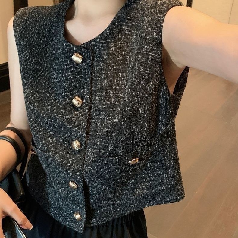 Autumn New Style Small Fragrant Vest Thin Vest Top Women Fashionable ...