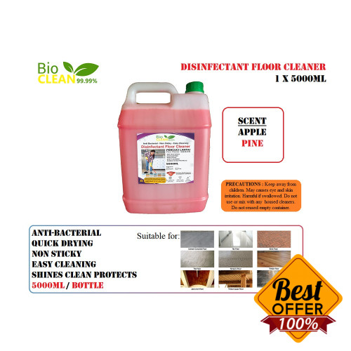 BIOCLEAN 99.99 Anti-Bacterial Floor Cleaner 5 Litre - Pine (Ready Stock) | Shopee Malaysia