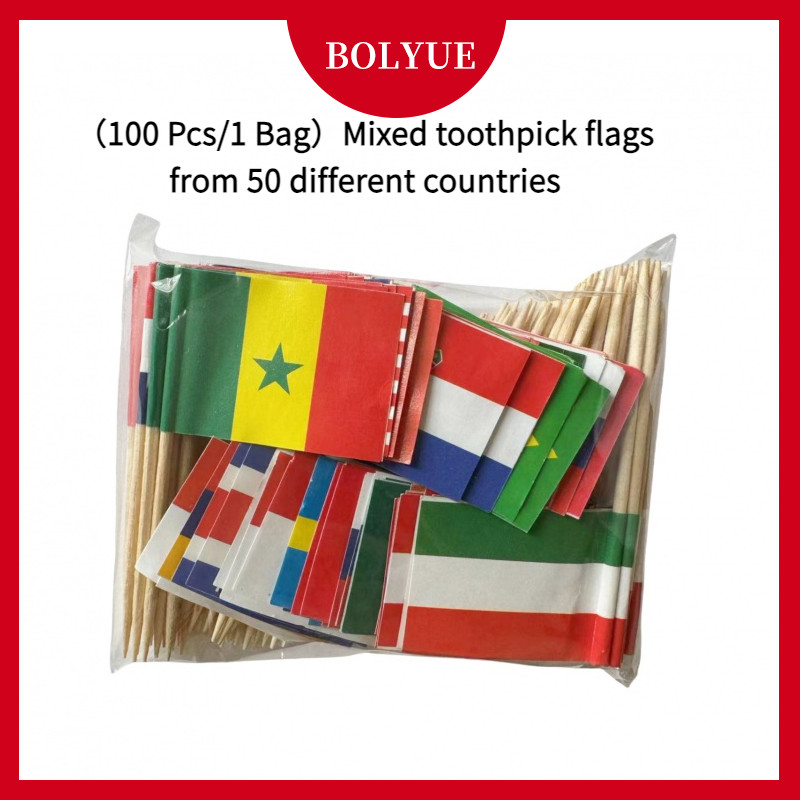 (100 Pcs/1 Bag)Flags of the World Mixed Toothpick Flags From 50 ...