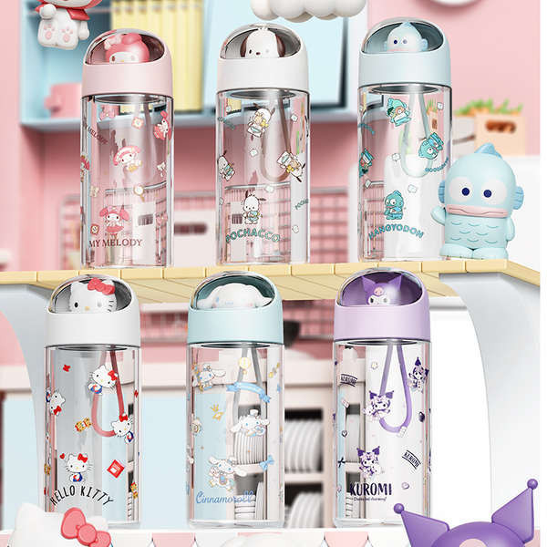 botol air viral water bottle with straw kuromi water bottle Piala musim ...
