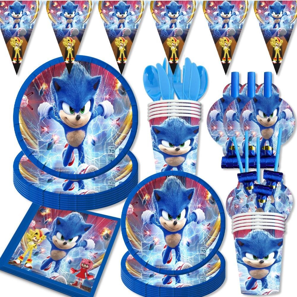 ParteeTime Kids Sonic Theme Decorations Kids Birthday Party Balloon ...