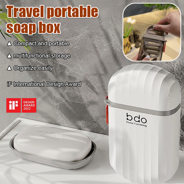 【2colors 】Light luxury transparent soap box Drainage soap box with lid ...