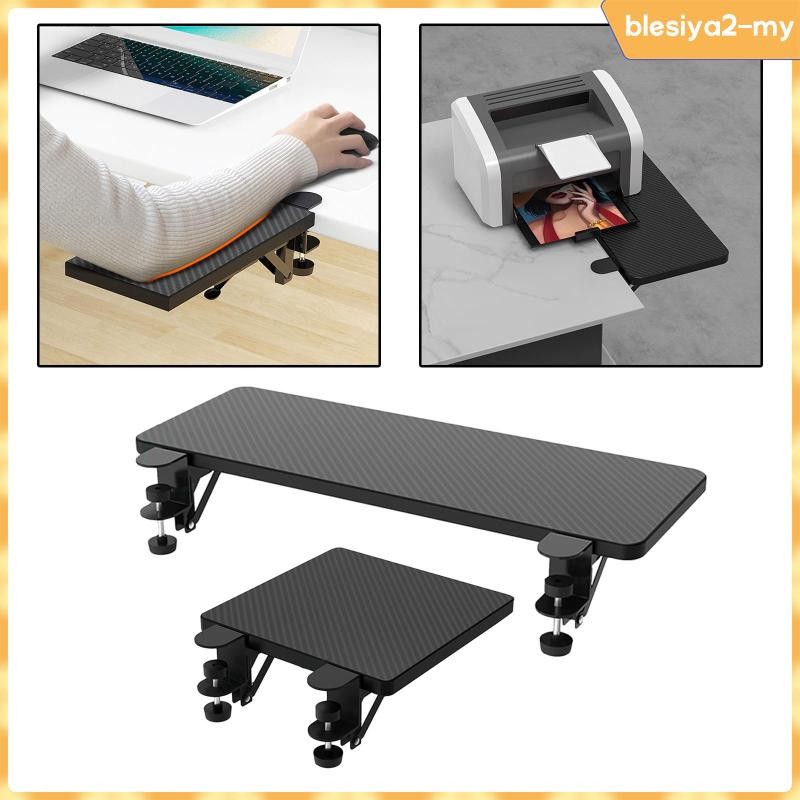 [BlesiyaedMY] Wood Ergonomic Desk Extender Tray Table Mount Foldable ...