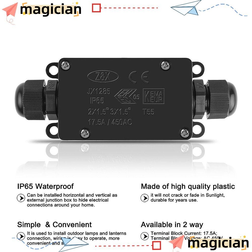 MAGIC Cable Connector, ABS Plastic 2 Way 3 Way Electrical Junction Box ...