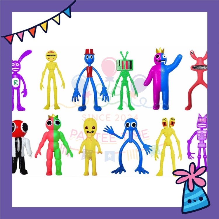 ParteeTime Kids Rainbow Friends Cute Characters Figures Set Cake ...
