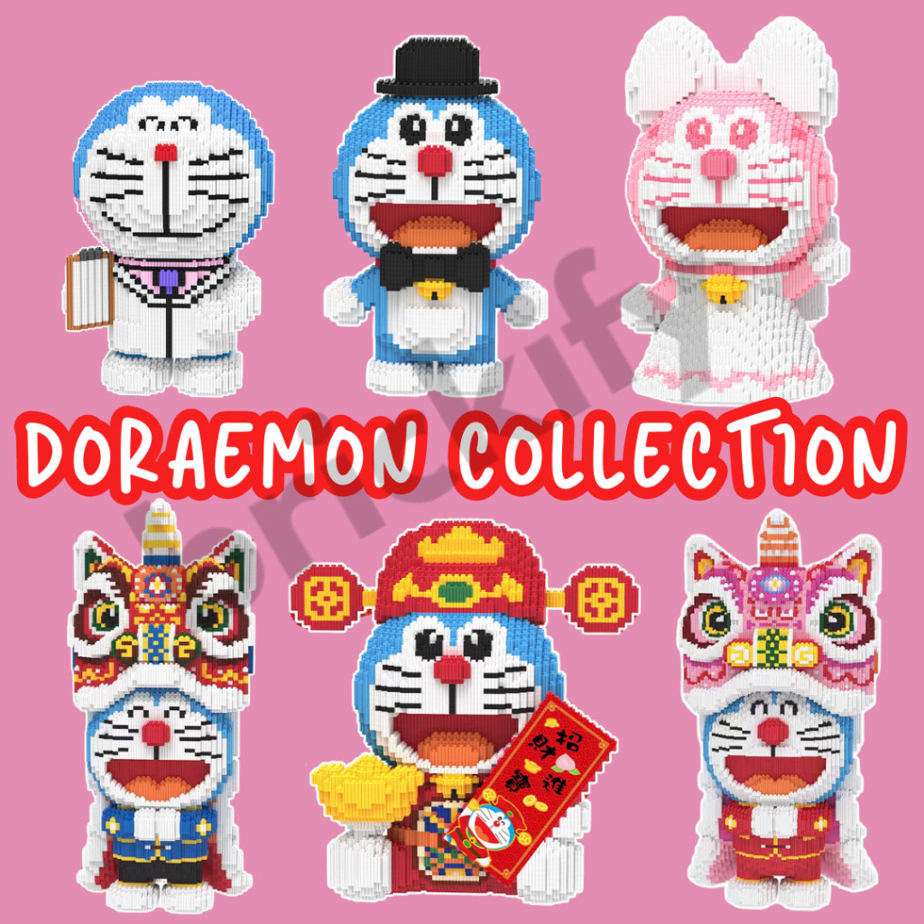 DORAEMON COLLECTION SERIES Connection Block Assemble Brick Building ...