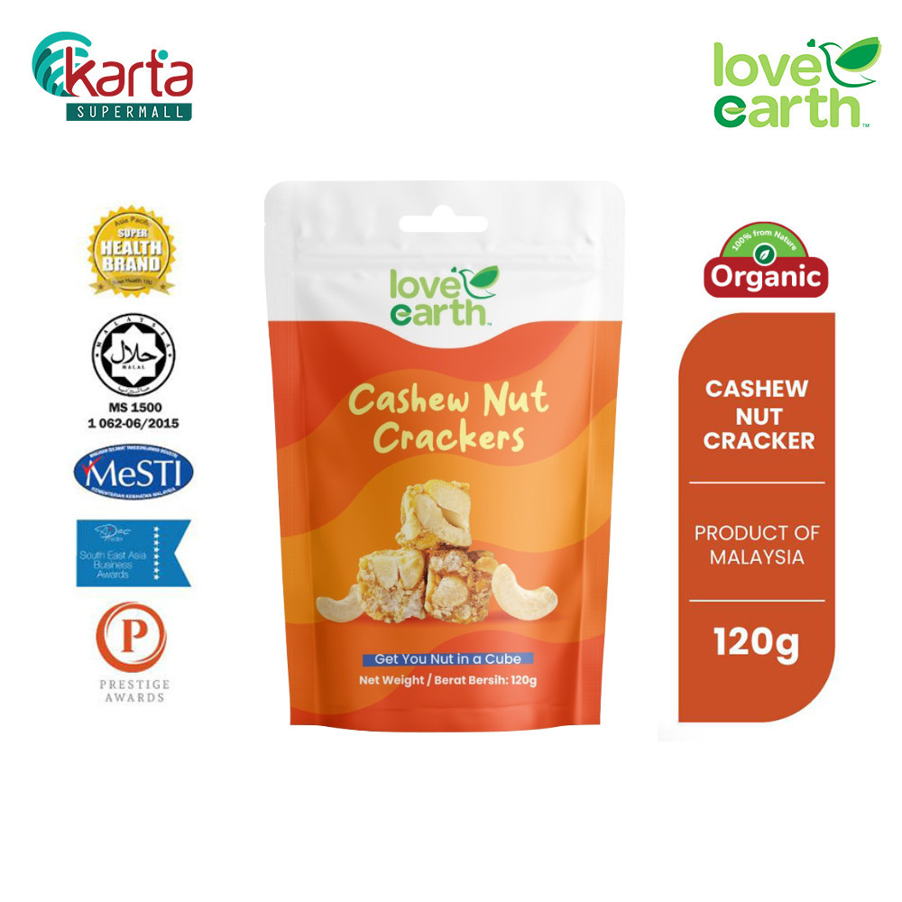 Love Earth Cashew Nut Crackers 120g | Shopee Malaysia