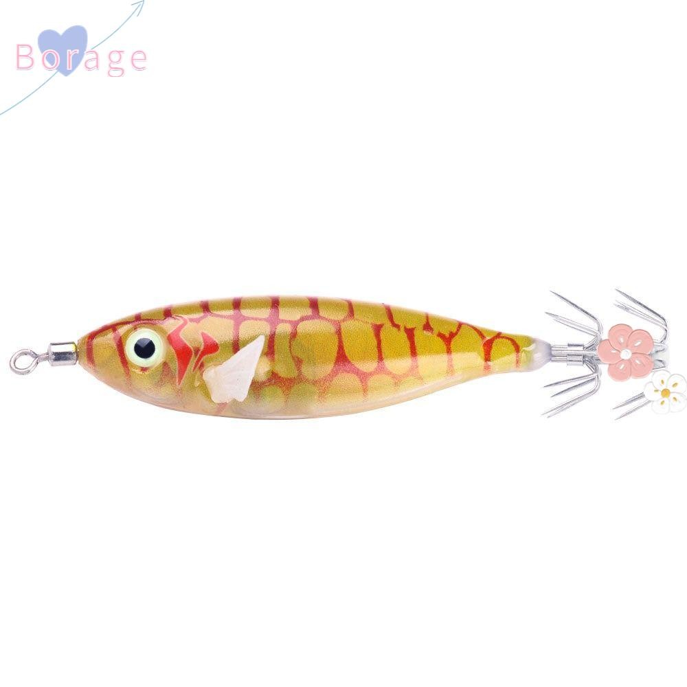 BORRAONE Shrimp bait, 8CM-6G lead sinker wood shrimp lures, 2024 fishing tackle Hook jigs hook ...