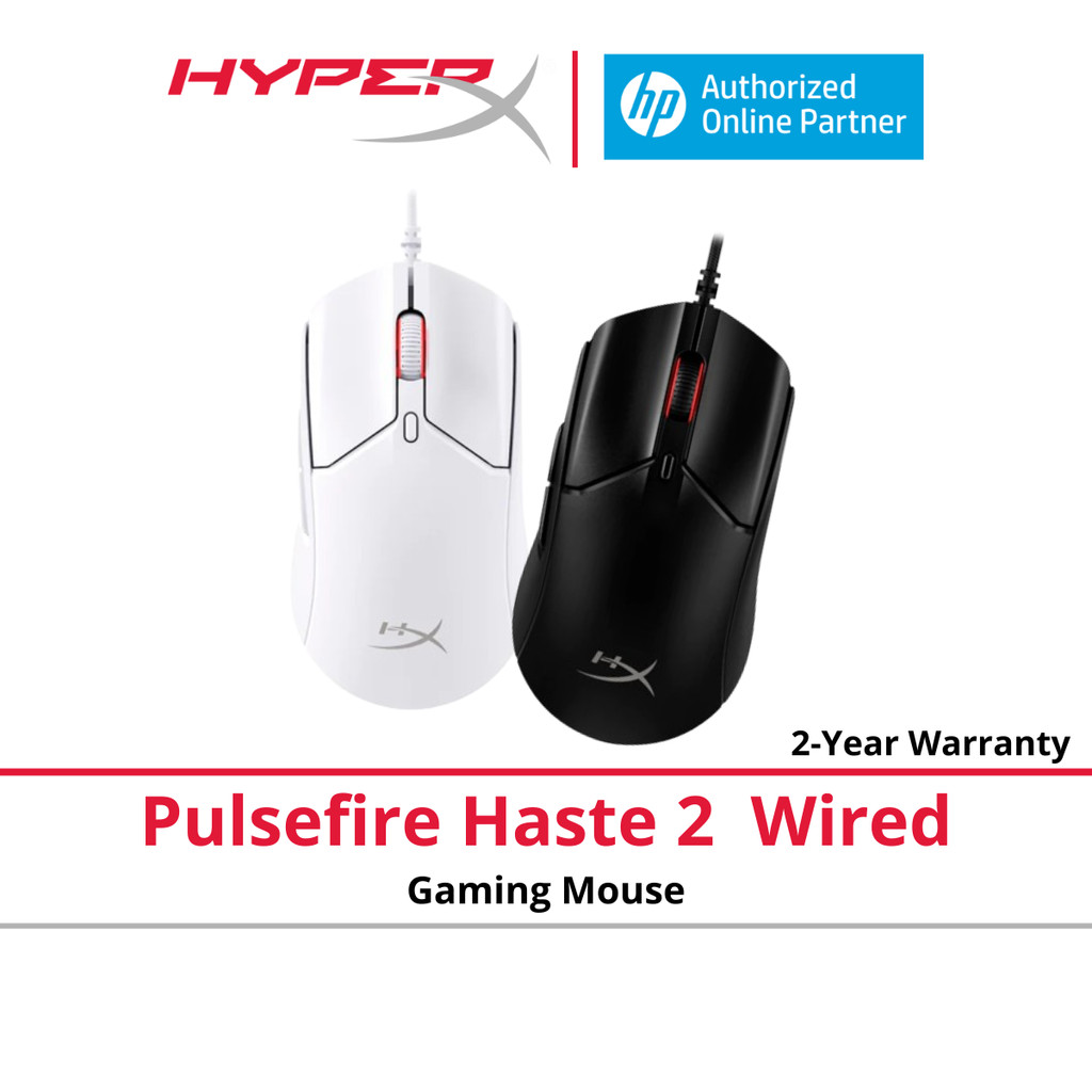 HP HyperX Pulsefire Haste 2 RGB Gaming Mouse (Black/White) | Shopee ...