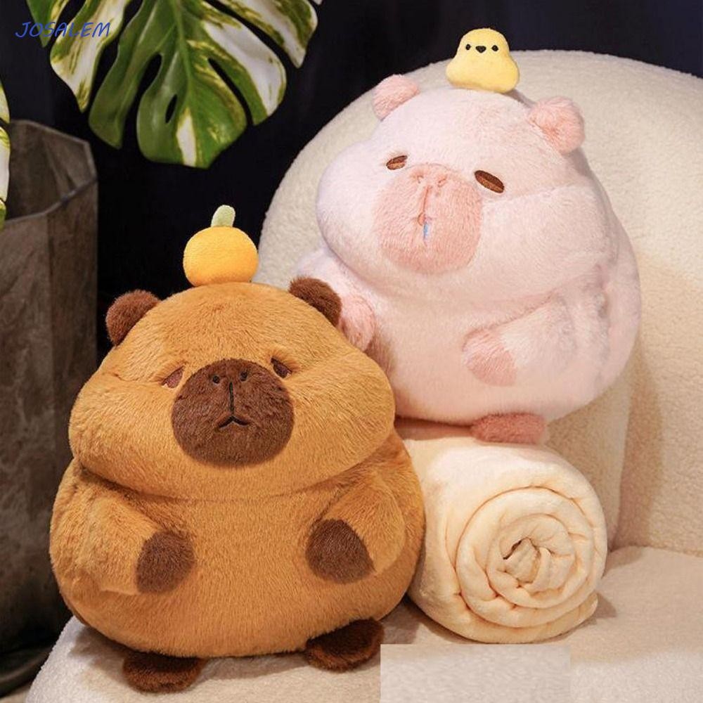 JOSALEM Capybara Hand Pillow, With Blanket Warming Fluffy Capybara ...