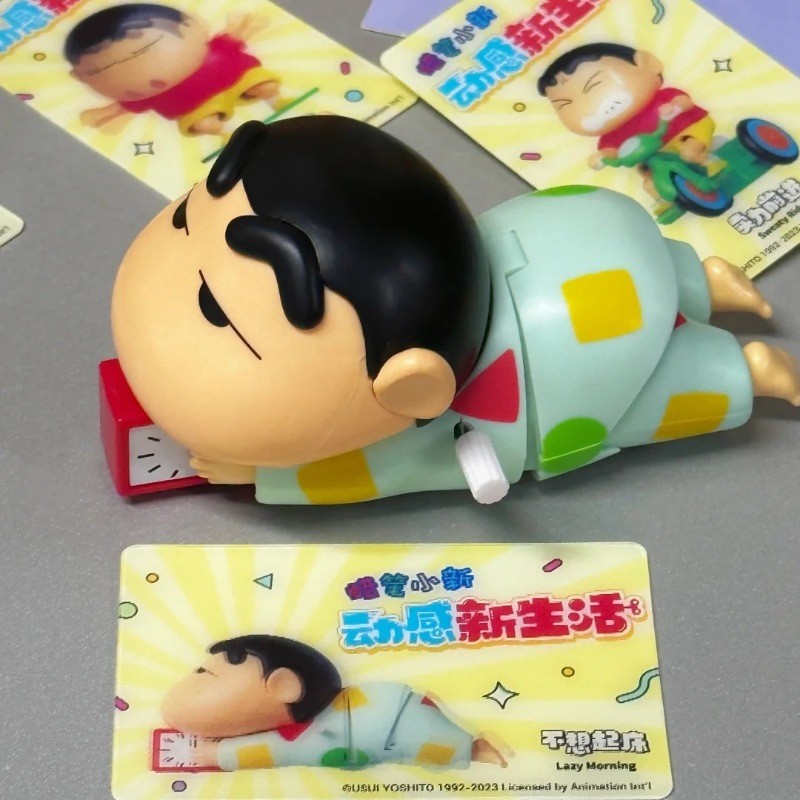 Crayon Shin-chan Clockwork Model Toy Don't Want To Get Up Anime Figure ...