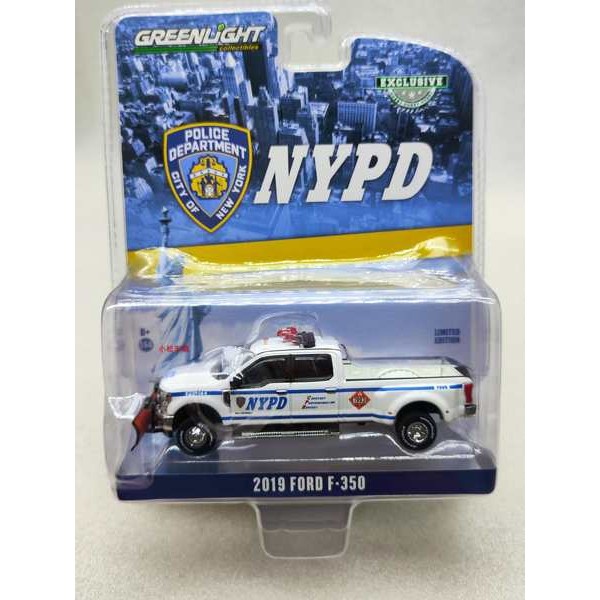 Greenlight 1: 64 2019 Ford F-350 Dually NYPD Ford Pickup Snow Shovel ...