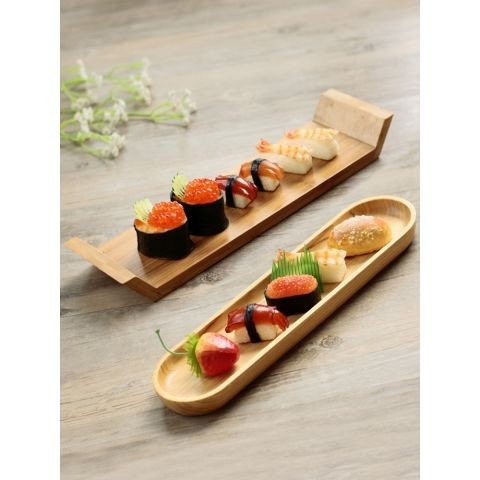 Long Natural Log Holder Japanese Style Japanese Style Long Wooden Sushi ...