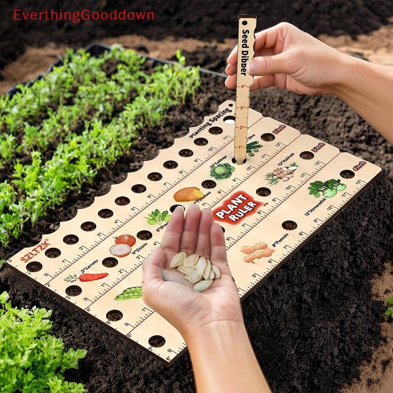 Ed Plant Ruler With Seed Dibber Seeding Space Tool Seed Plang Ruler ...