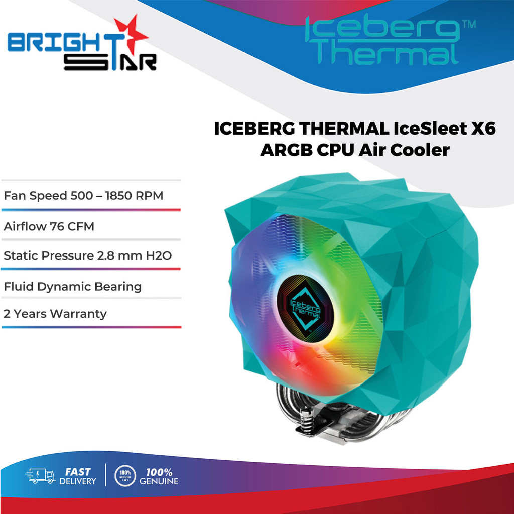 ICEBERG THERMAL Icesleet X6 ARGB CPU Cooler | Shopee Malaysia