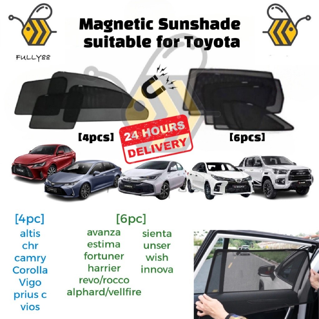 Toyota Magnetic Sunshade car sun shade Vios 2023 Yaris Camry Hilux ...