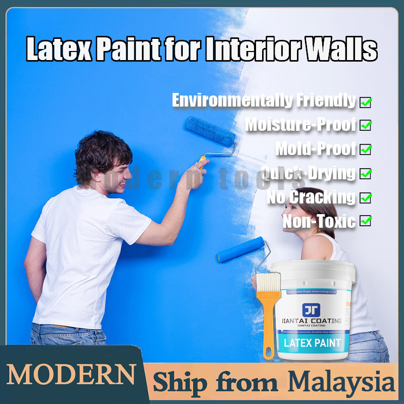 1L Eco-Friendly Latex Paints Coating, DIY, Mold-Resistant, Formaldehyde ...